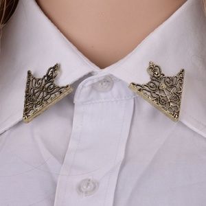 Accessories | Filigree Triangle Antique Bronze Collar Lapel Pin | Poshmark